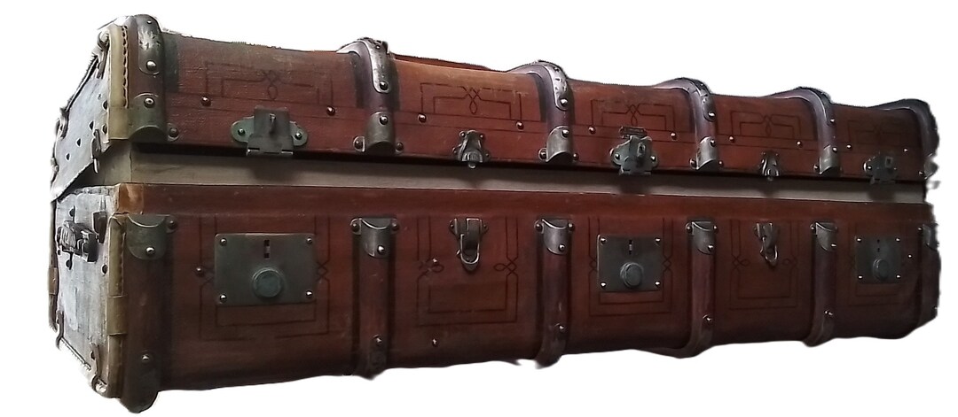 Swiss Steamer Bentwood Trunk Made for Montreaux Palace - Etsy