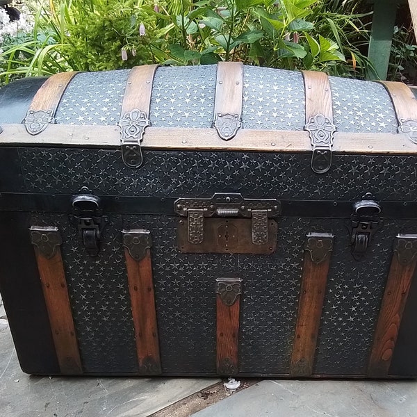 Embossed Tin Trunk - Etsy