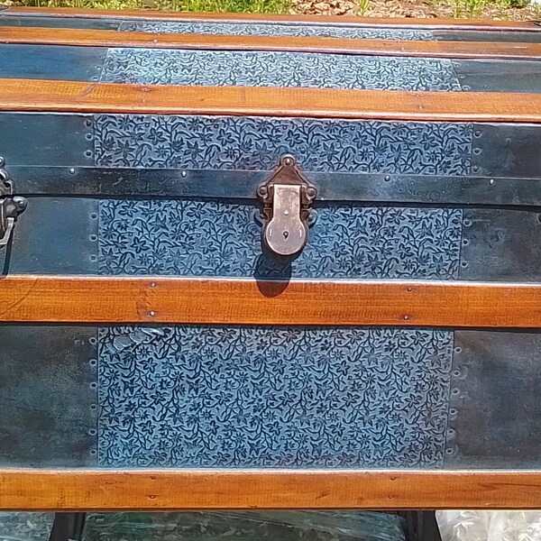 Embossed Tin Trunk - Etsy