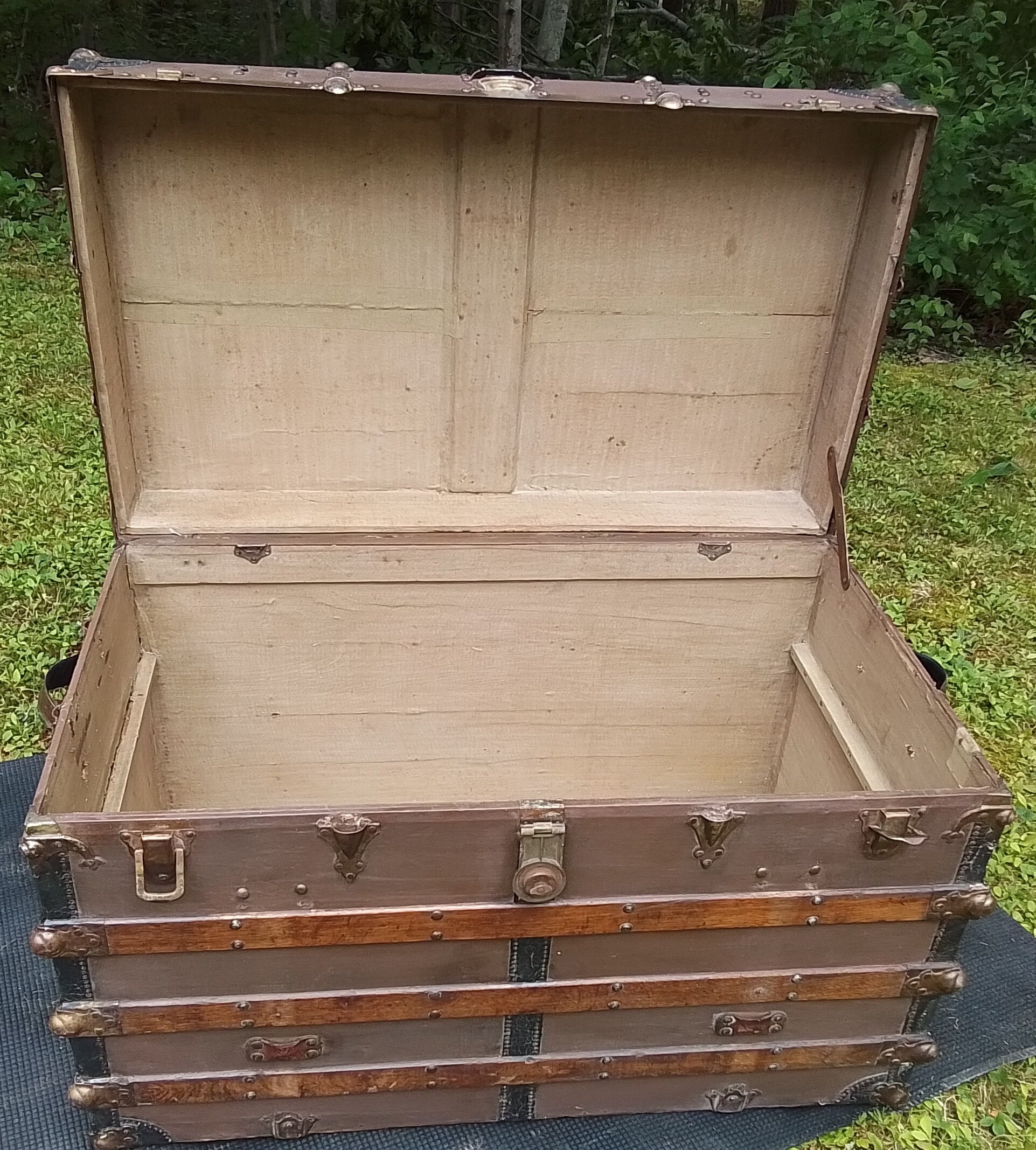 Large Handsome Very Roomy Early1890-1910 Flat Top Trunk - Etsy