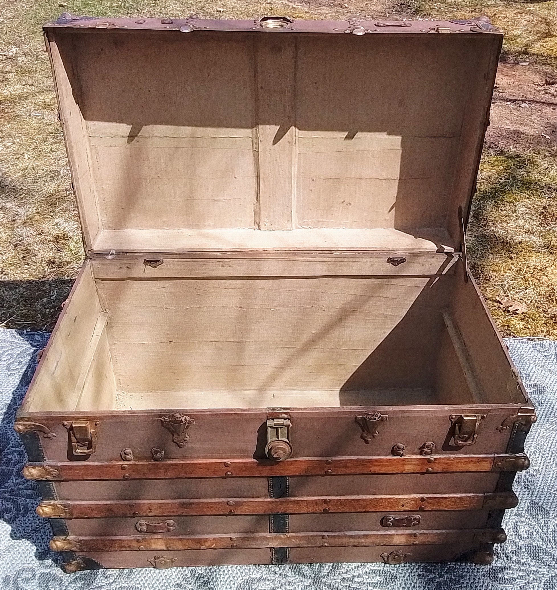 Large Handsome Very Roomy Early1890-1910 Flat Top Trunk - Etsy