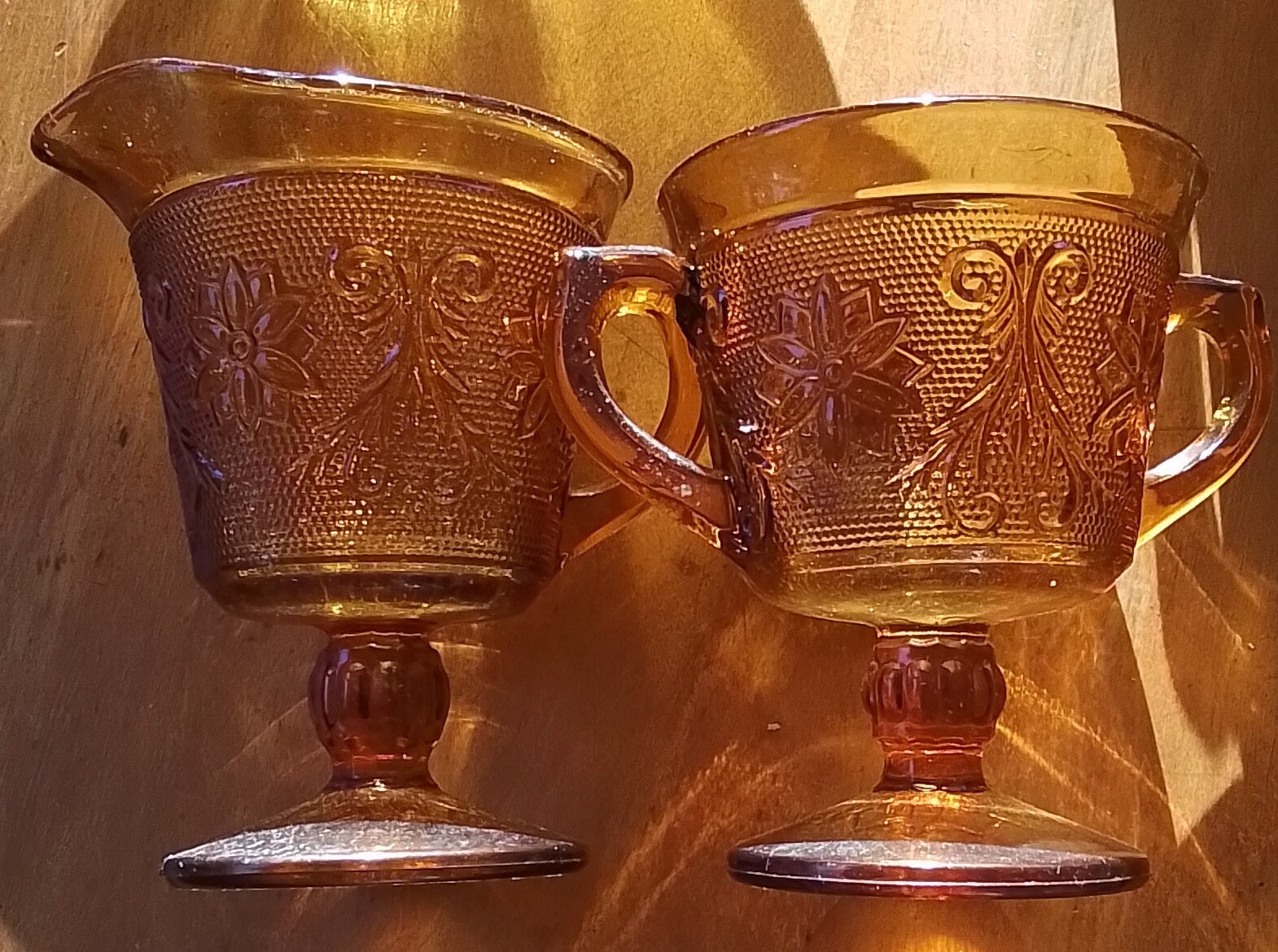 Golden Yellow Indiana Tiara Amber Glassware Assortment - Etsy