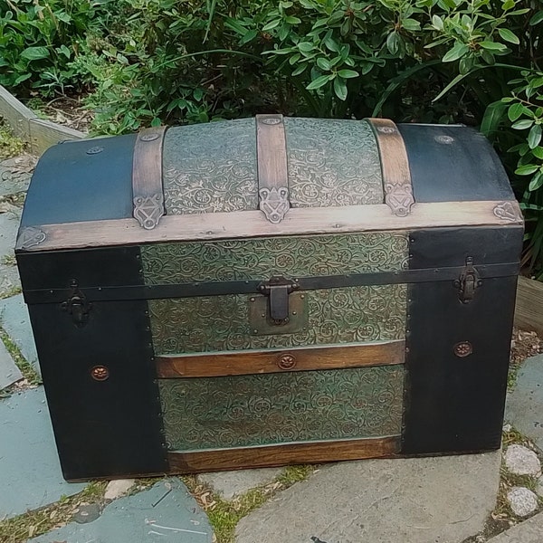 Embossed Tin Trunk - Etsy