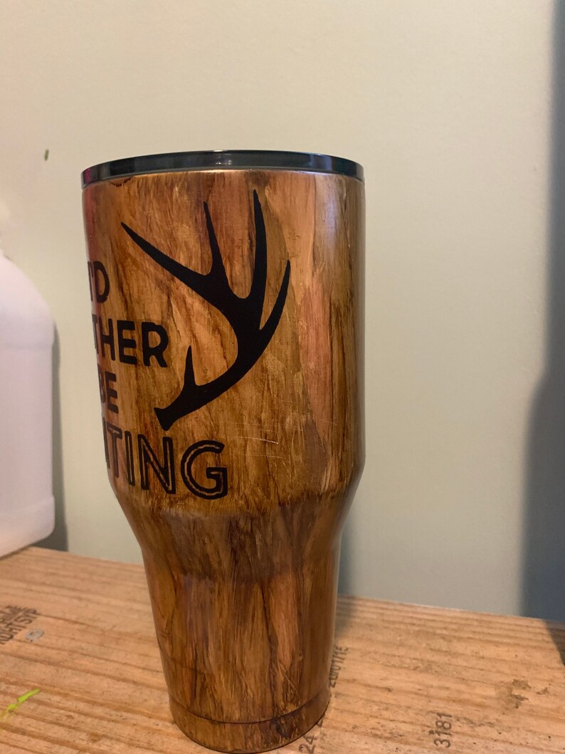 30oz Stainless Steel Wood Grain Deer Antler Tumbler - Etsy