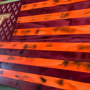 Virginia Tech Wooden Flag - Etsy