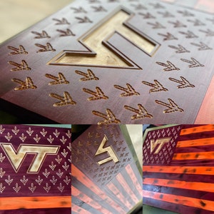 Virginia Tech Wooden Flag - Etsy
