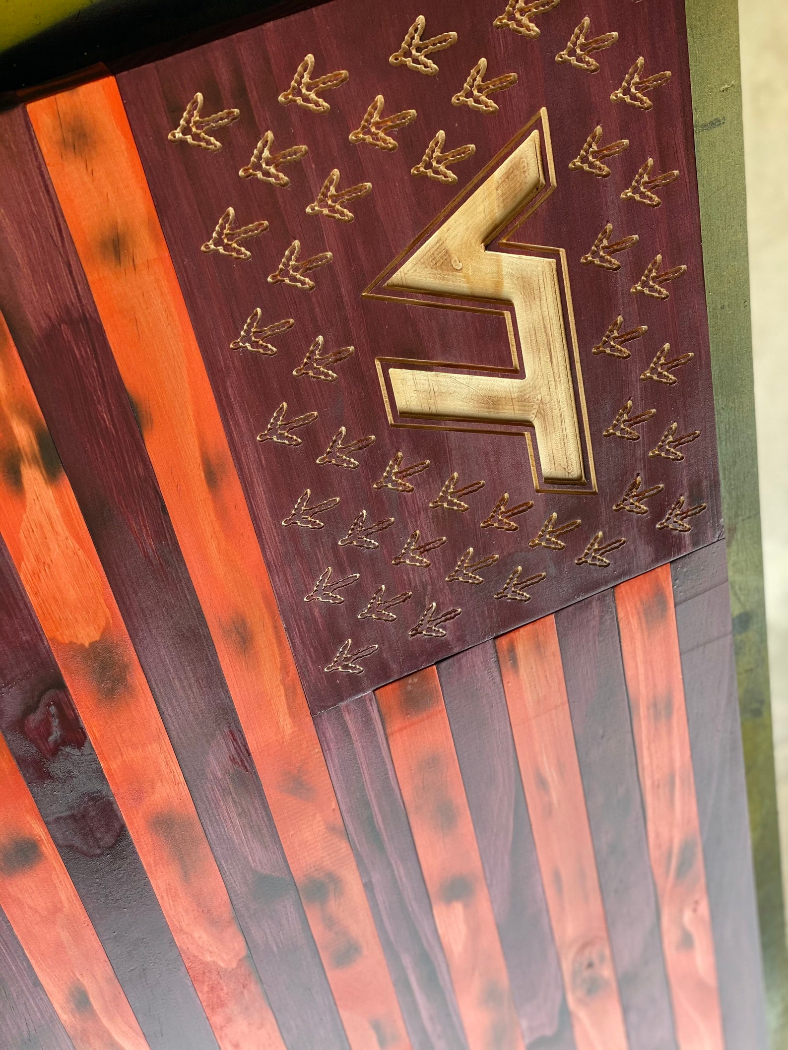 Virginia Tech Wooden Flag - Etsy