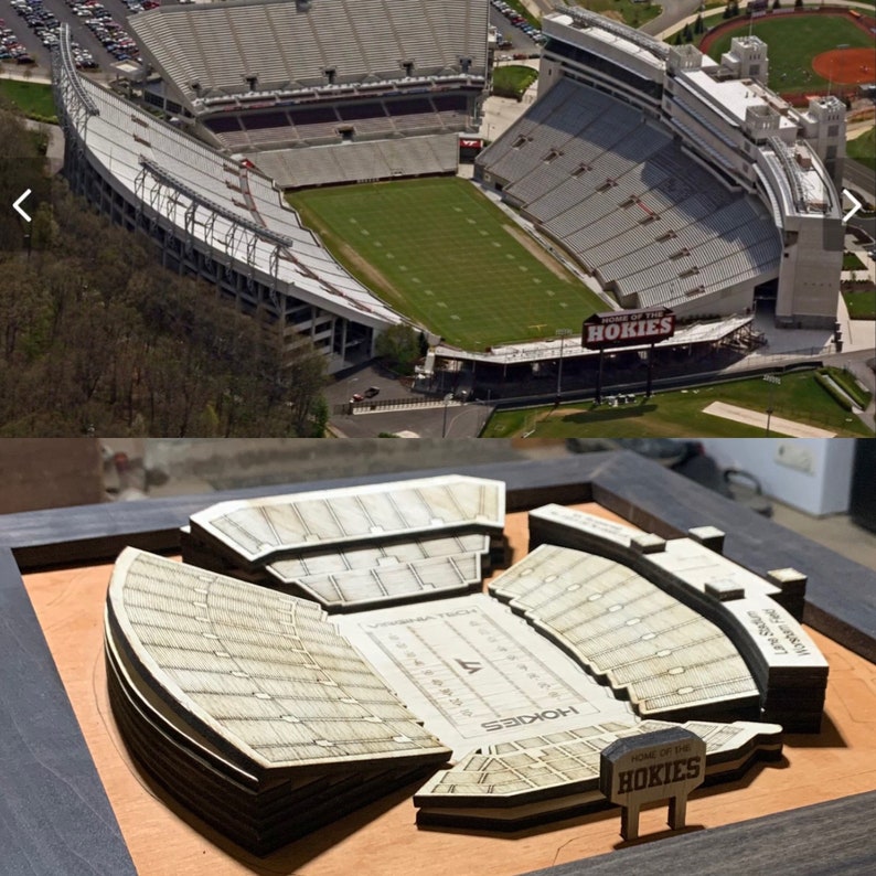 Wooden 3D Model of Lane Stadium - Etsy