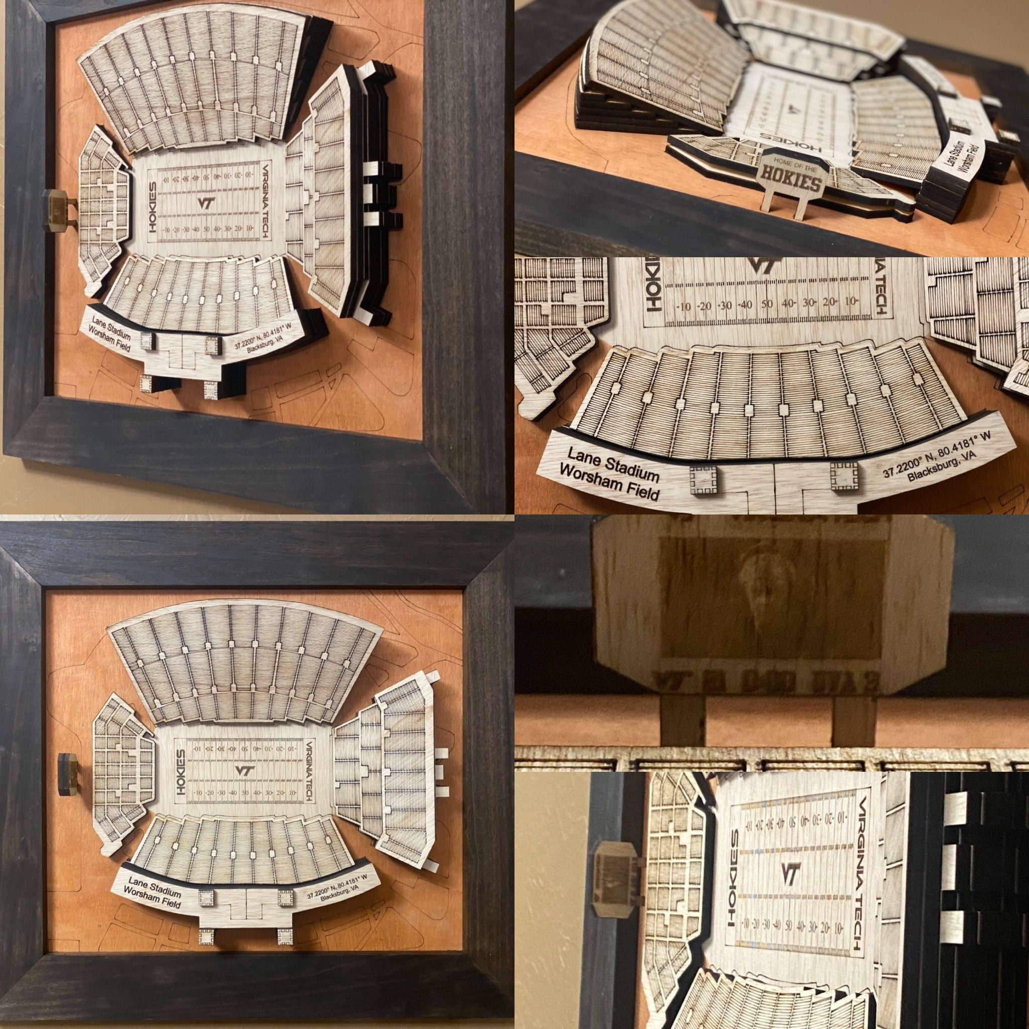 Wooden 3D Model of Lane Stadium - Etsy
