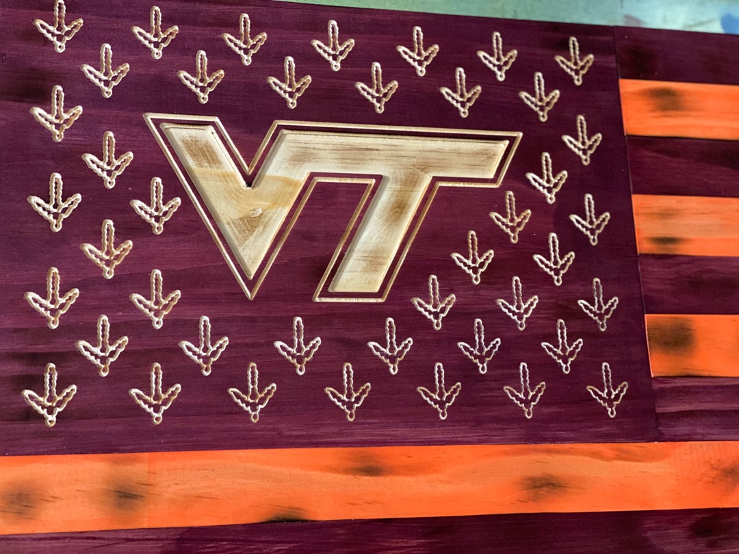 Virginia Tech Wooden Flag - Etsy