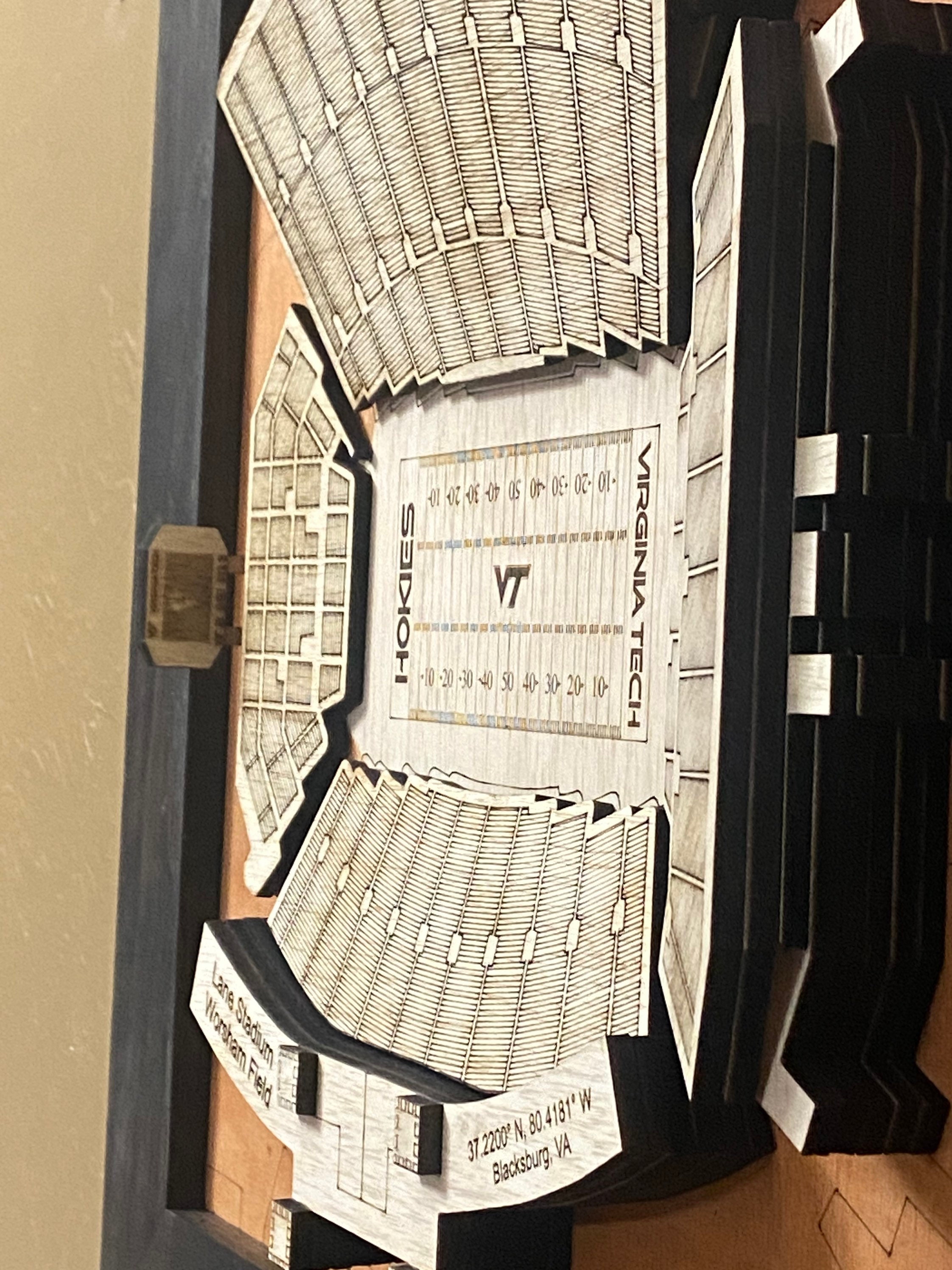 Wooden 3D Model of Lane Stadium - Etsy