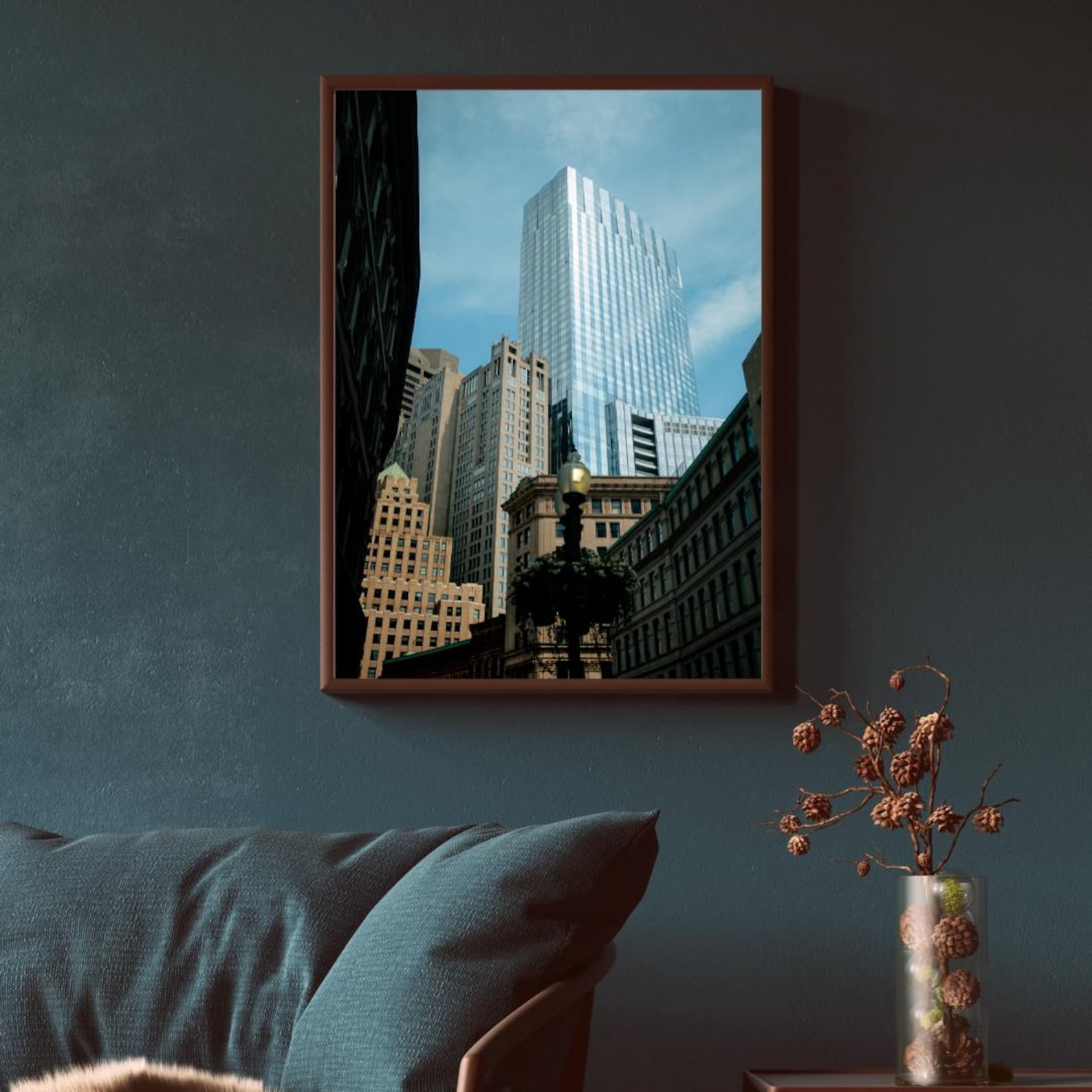 Downtown Boston Skyline: Modern Urban Photography, Vertical Cityscape ...