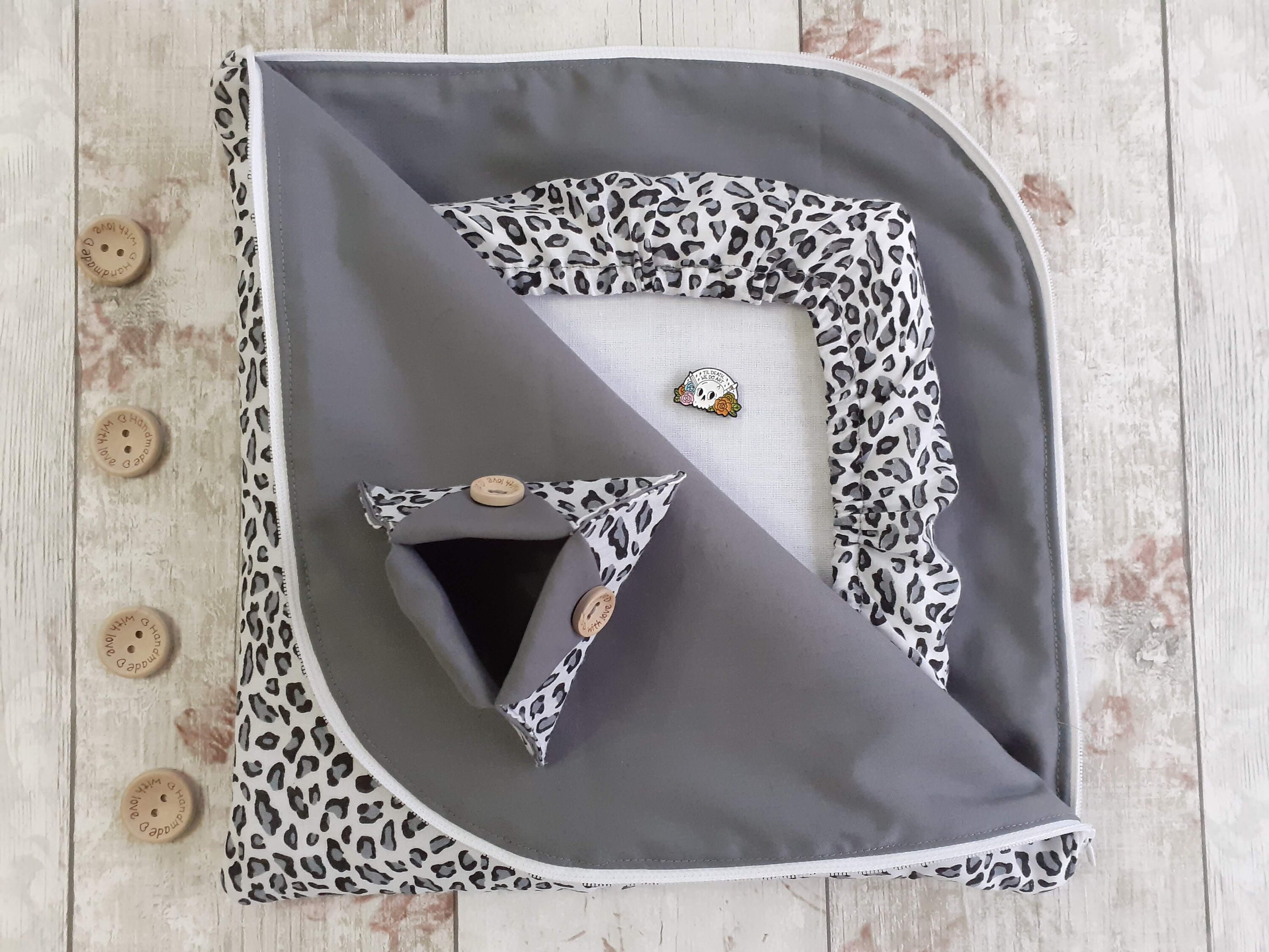 Snow Leopard Grime Guard Project Bag and Thread Catcher Set - Etsy UK
