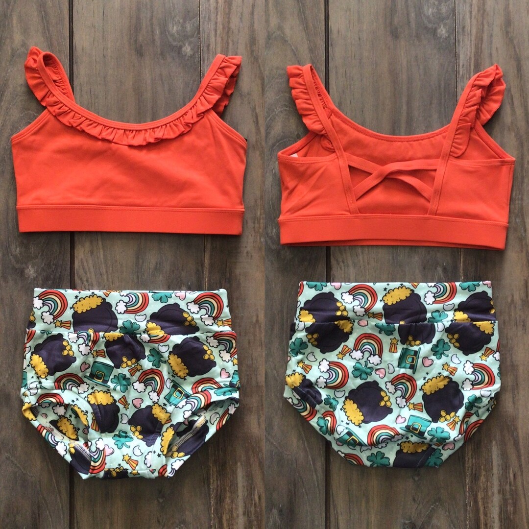 NWT Anchor Orange Phoenix Ruffle Top & Custom St. Patrick’s Day Irish ...