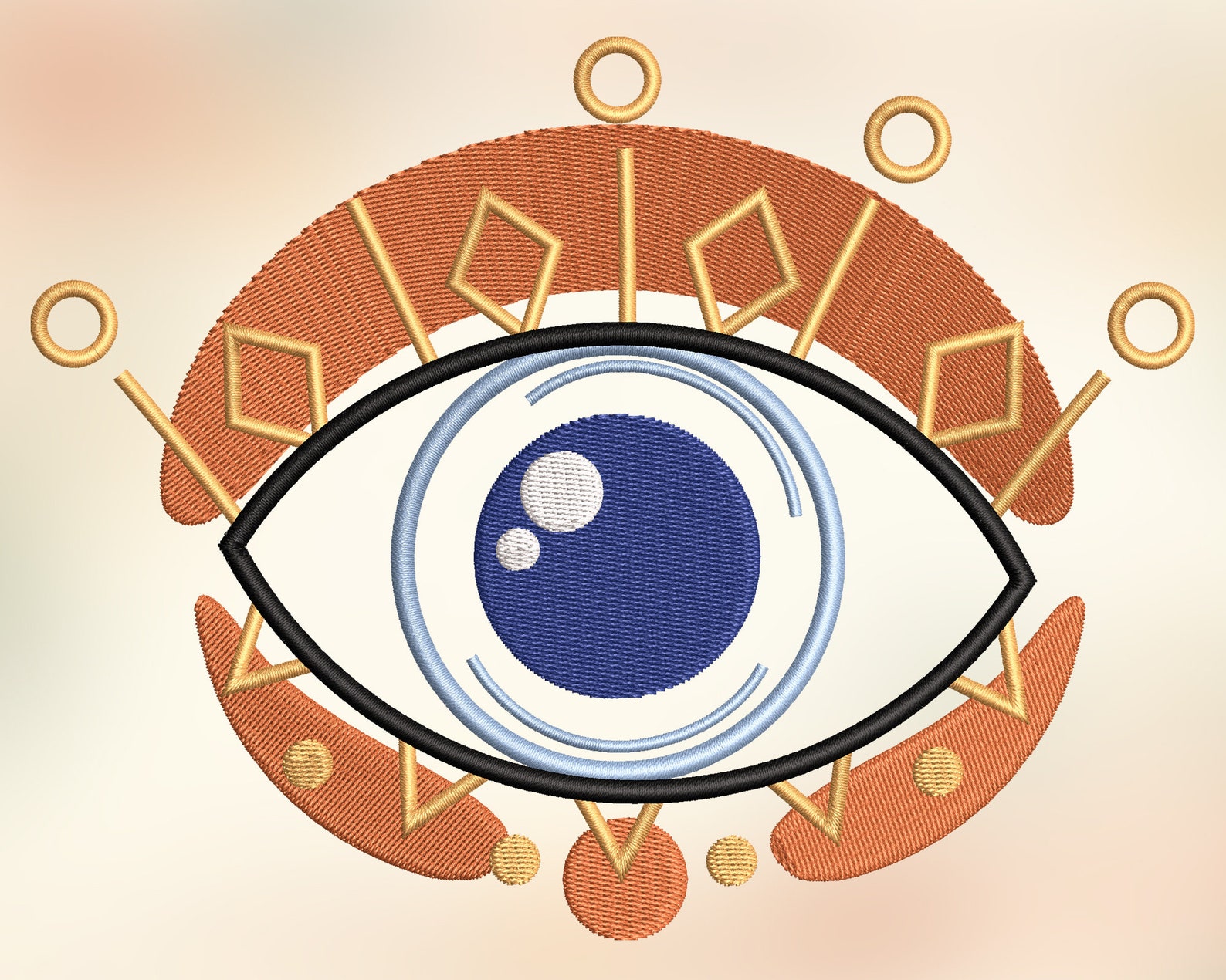 8 Boho Eye Embroidery Designs Machine Embroidery Designs | Etsy Australia