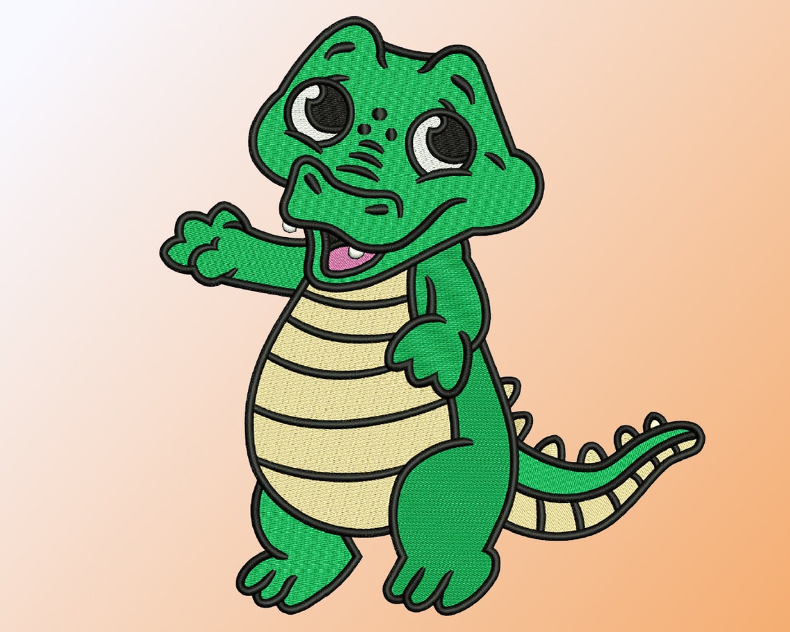 8 Alligator Embroidery Designs Machine Embroidery Designs | Etsy