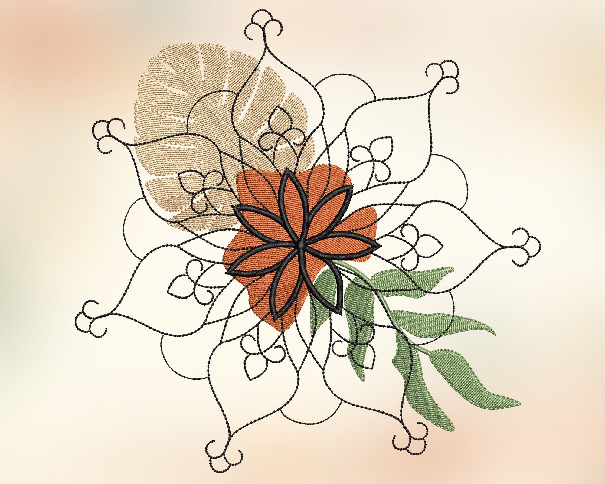 8 Boho Ornament Embroidery Designs, Machine Embroidery Designs ...