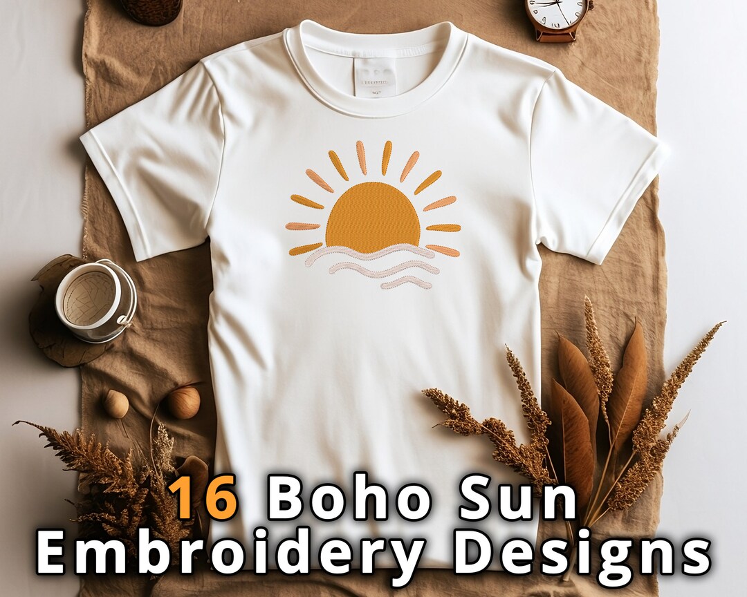 16 Boho Sun Embroidery Designs, Machine Embroidery Designs, Embroidery ...