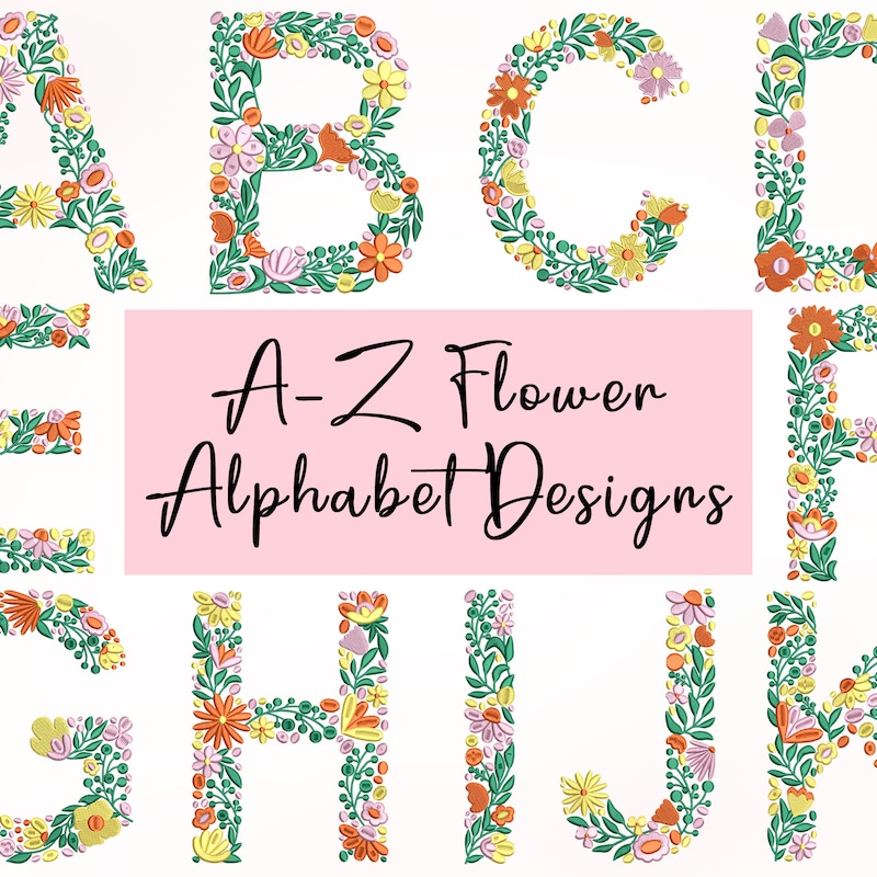 Font Flower Name - Etsy