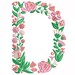 Flower Alphabet Letter D Embroidery Design, Machine Embroidery Design ...