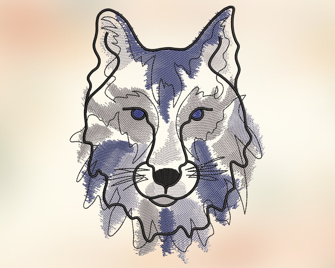 Wolf Embroidery Design, Machine Embroidery Design, Embroidery Design ...