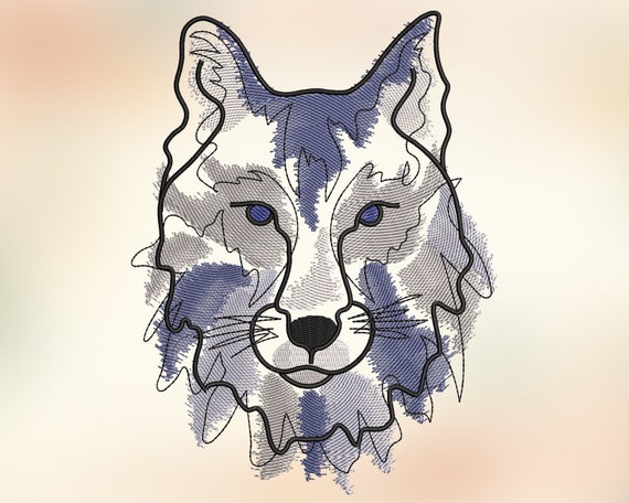 Wolf Embroidery Design Machine Embroidery Design Embroidery - Etsy