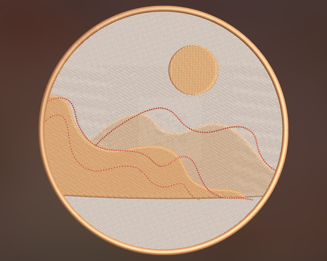 Mountain Embroidery Design, Machine Embroidery Design, Embroidery ...