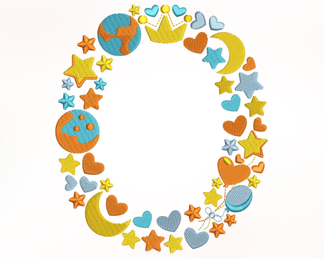 Flower Alphabet Letter O Embroidery Design, Machine Embroidery Design ...