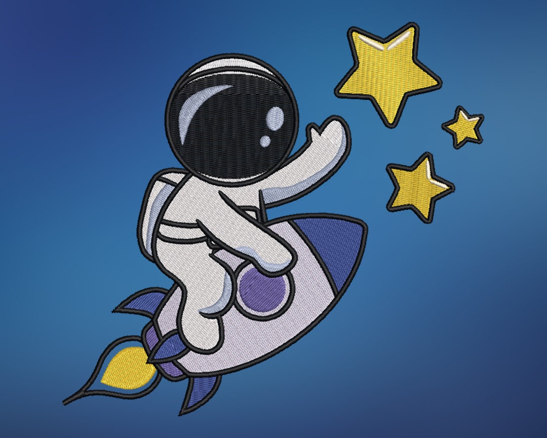 Astronaut Embroidery Design, Machine Embroidery Design, Embroidery ...