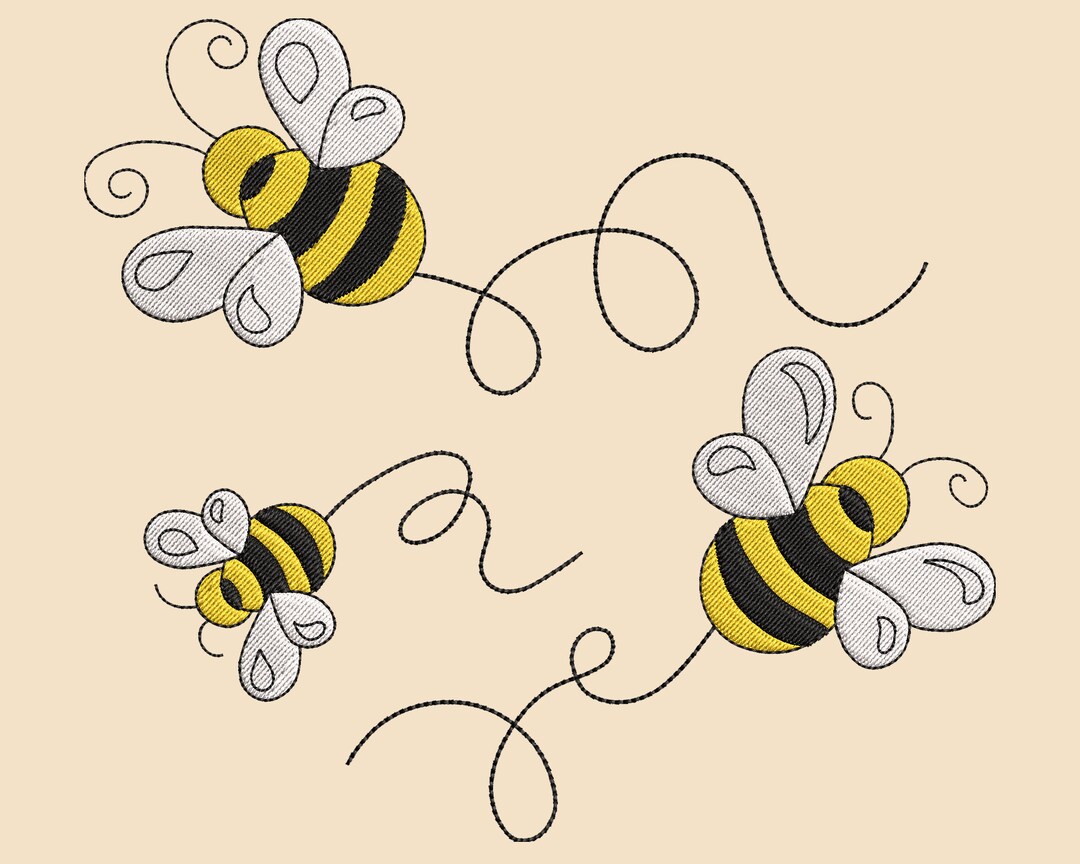 Bee Embroidery Design, Machine Embroidery Design, Embroidery Design for ...