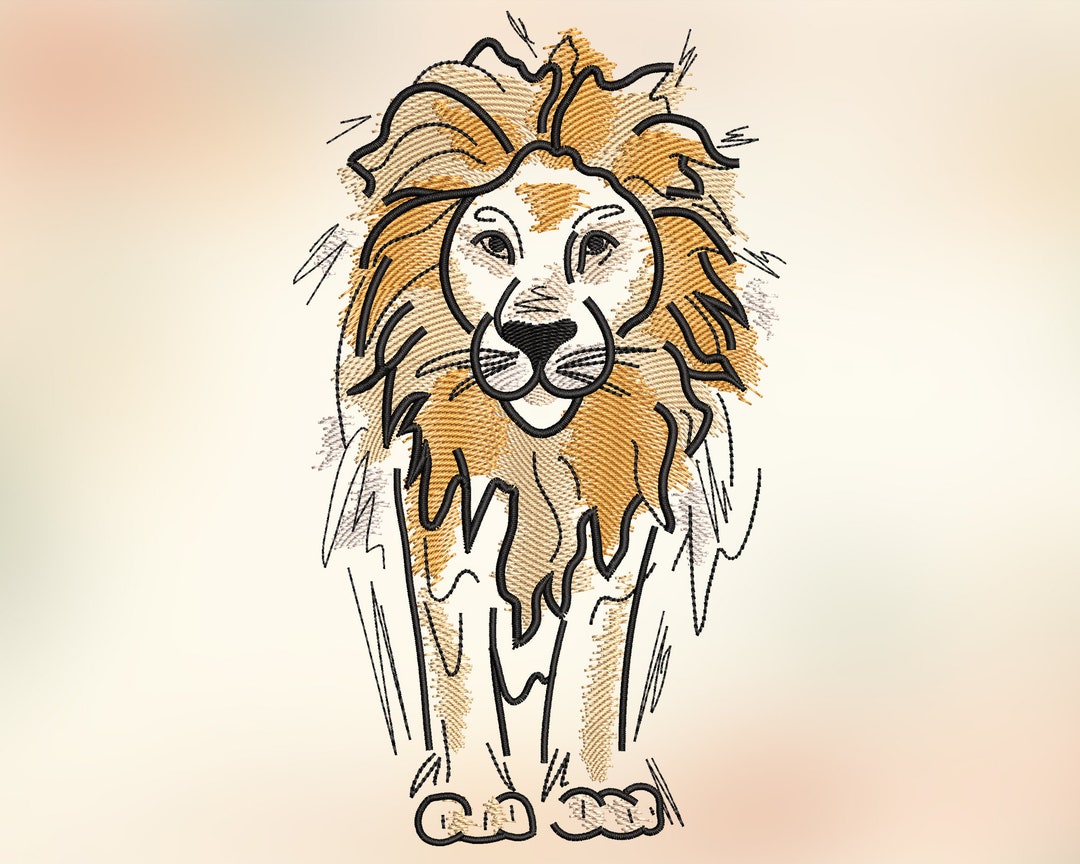 Lion Embroidery Design, Machine Embroidery Design, Embroidery Design ...