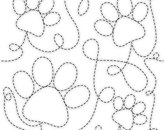 Dog Paw & Bone Embroidery Design: Quilt Block Pattern (digital Download ...