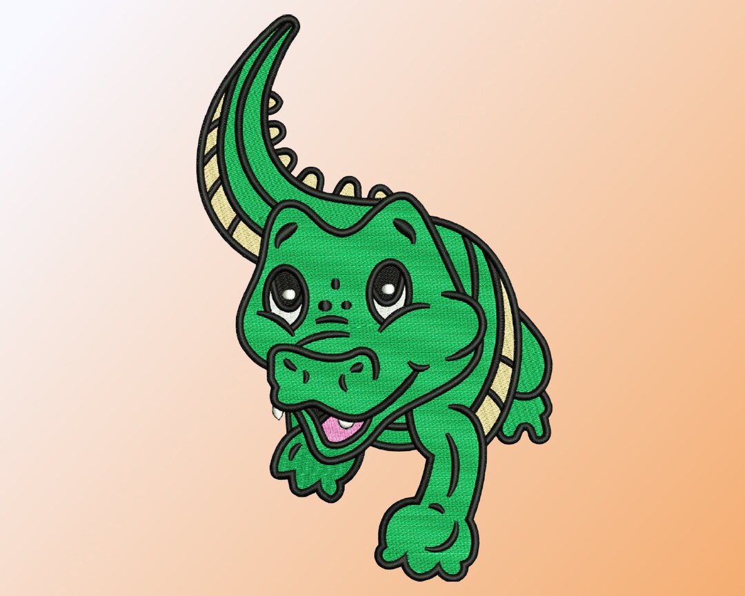 Alligator Embroidery Design, Machine Embroidery Design, Embroidery ...