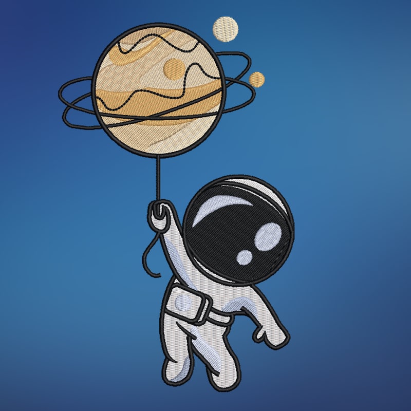 Astronaut Embroidery - Etsy
