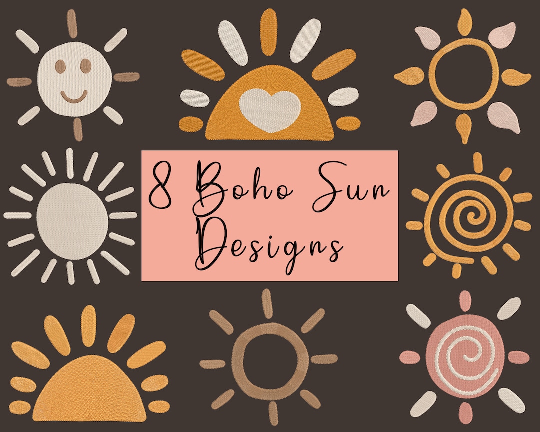 3 Packs of Boho Embroidery Designs, Machine Embroidery Designs ...