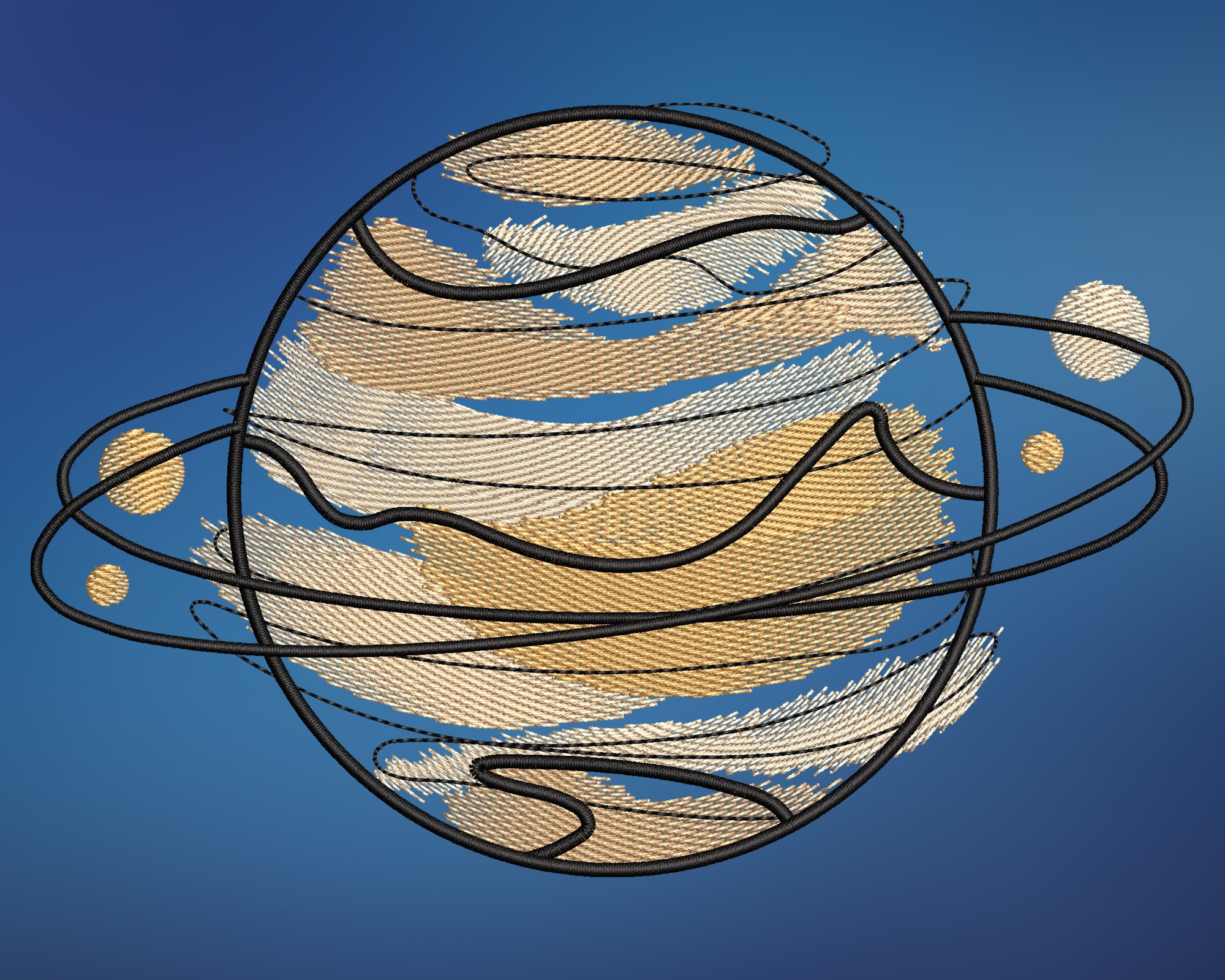 8 Stylized Planet Embroidery Designs Machine Embroidery - Etsy