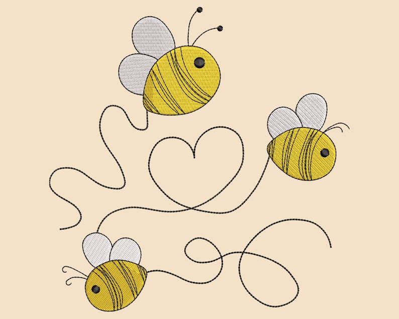 8 Honey Bee Embroidery Designs Machine Embroidery Designs - Etsy