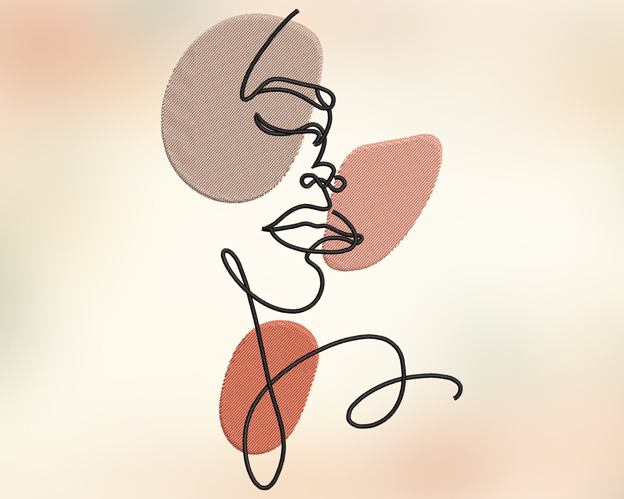 8 Boho Portrait Embroidery Designs Machine Embroidery - Etsy