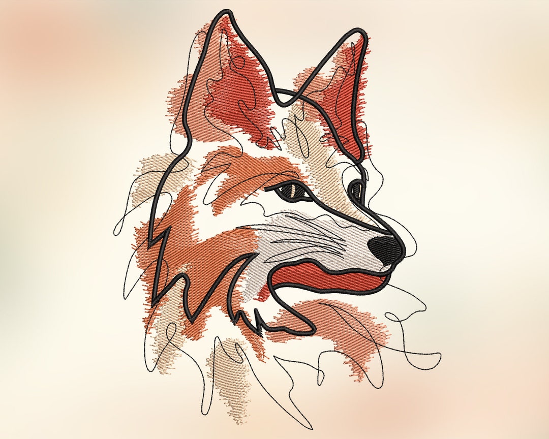 Fox Embroidery Design, Machine Embroidery Design, Embroidery Design for ...