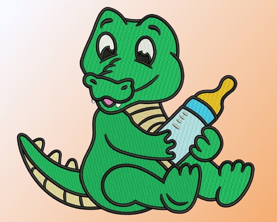 Alligator Embroidery Design Machine Embroidery Design | Etsy
