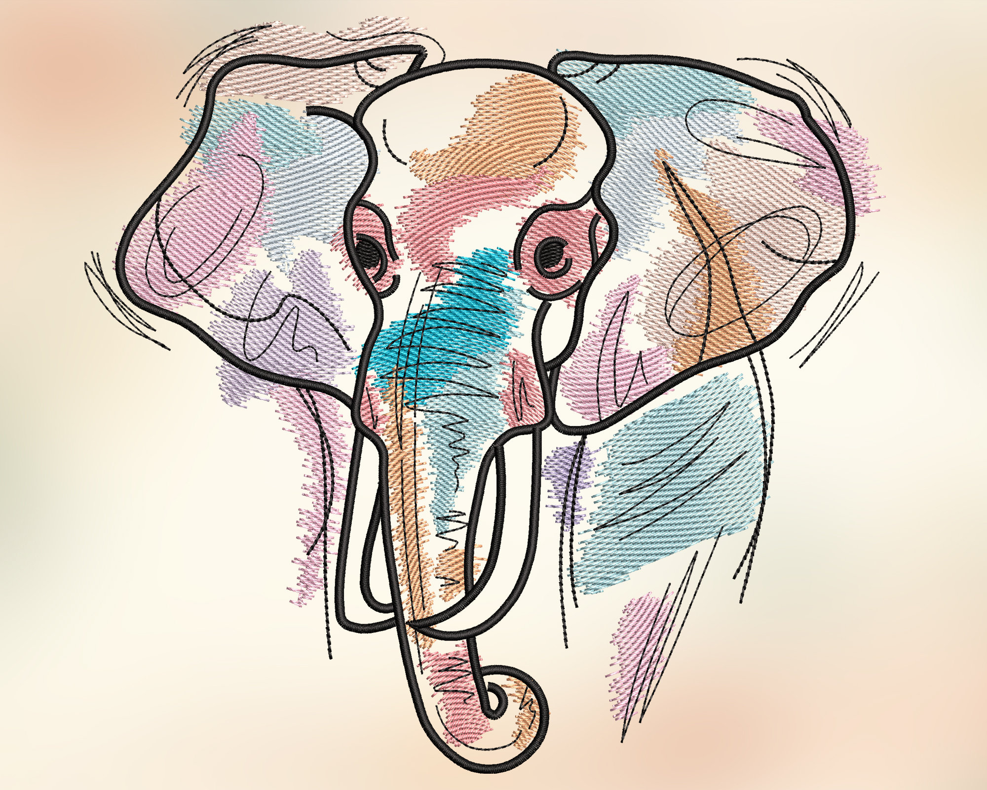 Elephant Embroidery Design Machine Embroidery Design | Etsy