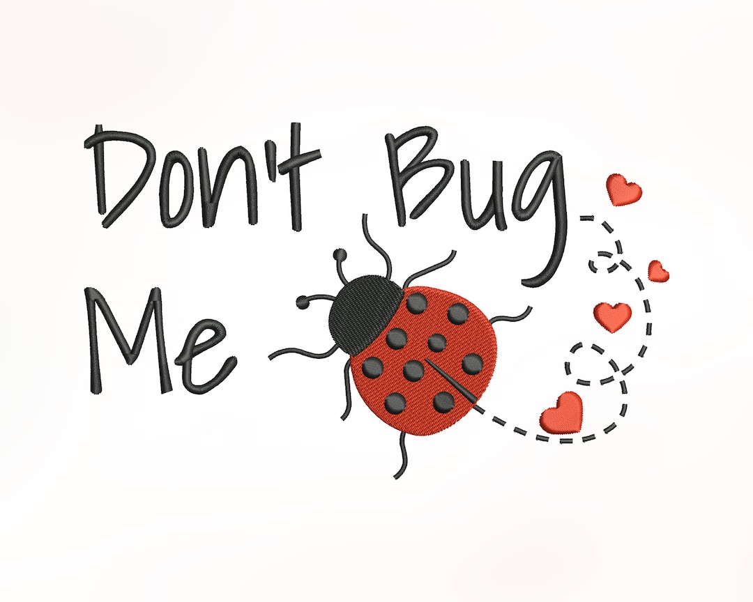Ladybug Quote Embroidery Design, Machine Embroidery Design, Embroidery ...