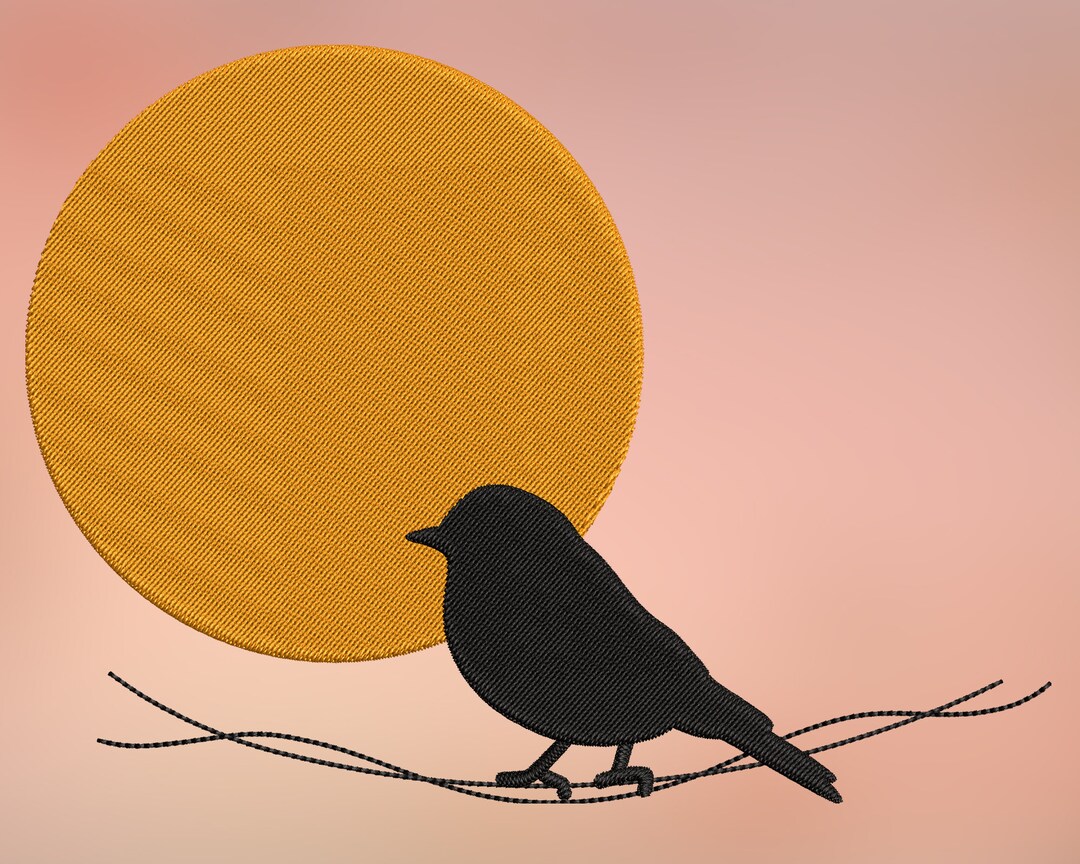 Sunset Bird Embroidery Design, Machine Embroidery Design, Embroidery ...