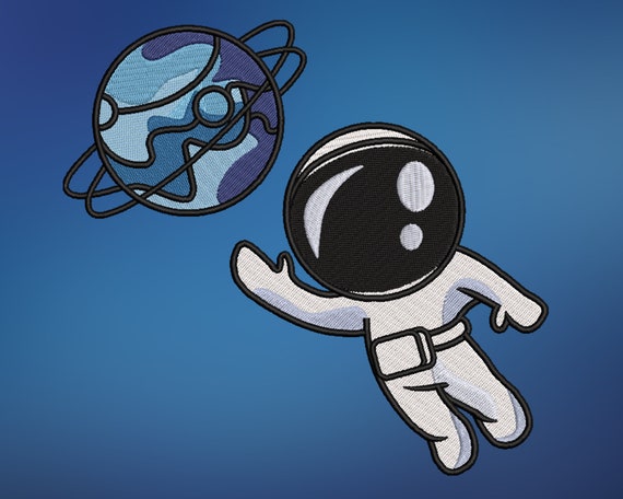 Astronaut Embroidery Design Machine Embroidery Design - Etsy