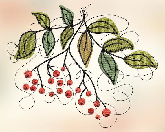 Boho Rowan Embroidery Design Machine Embroidery Design - Etsy