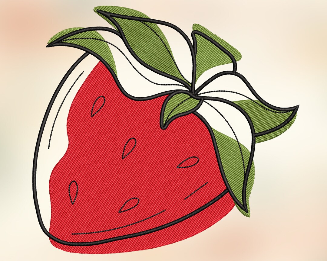 Strawberry Embroidery Design, Machine Embroidery Design, Embroidery ...