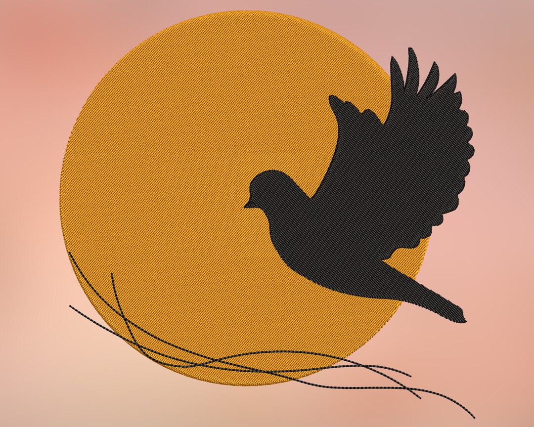 Sunset Bird Embroidery Design, Machine Embroidery Design, Embroidery ...