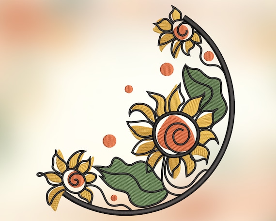 Boho Flower Embroidery Design Machine Embroidery Design | Etsy