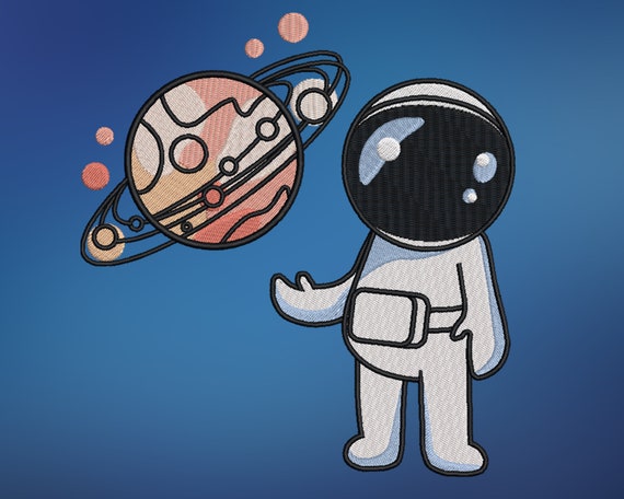 Astronaut Embroidery Design Machine Embroidery Design - Etsy