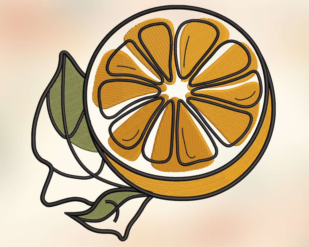Orange Embroidery Design, Machine Embroidery Design, Embroidery Design ...